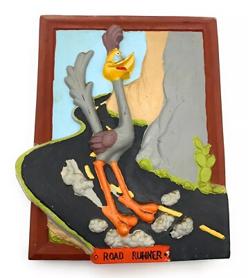 Vtg Road Runner Hand Made Ceramic Art Wall Hanging 10x8 Looney Toons It ...