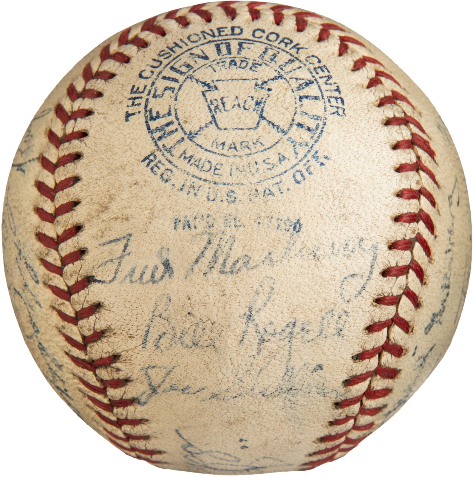 Historic 1935 Detroit Tigers World Series Champs Team Signed Baseball ...