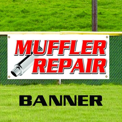 Muffler Repair Banner Business Promotion Sign Brake Shop Auto Oil ...