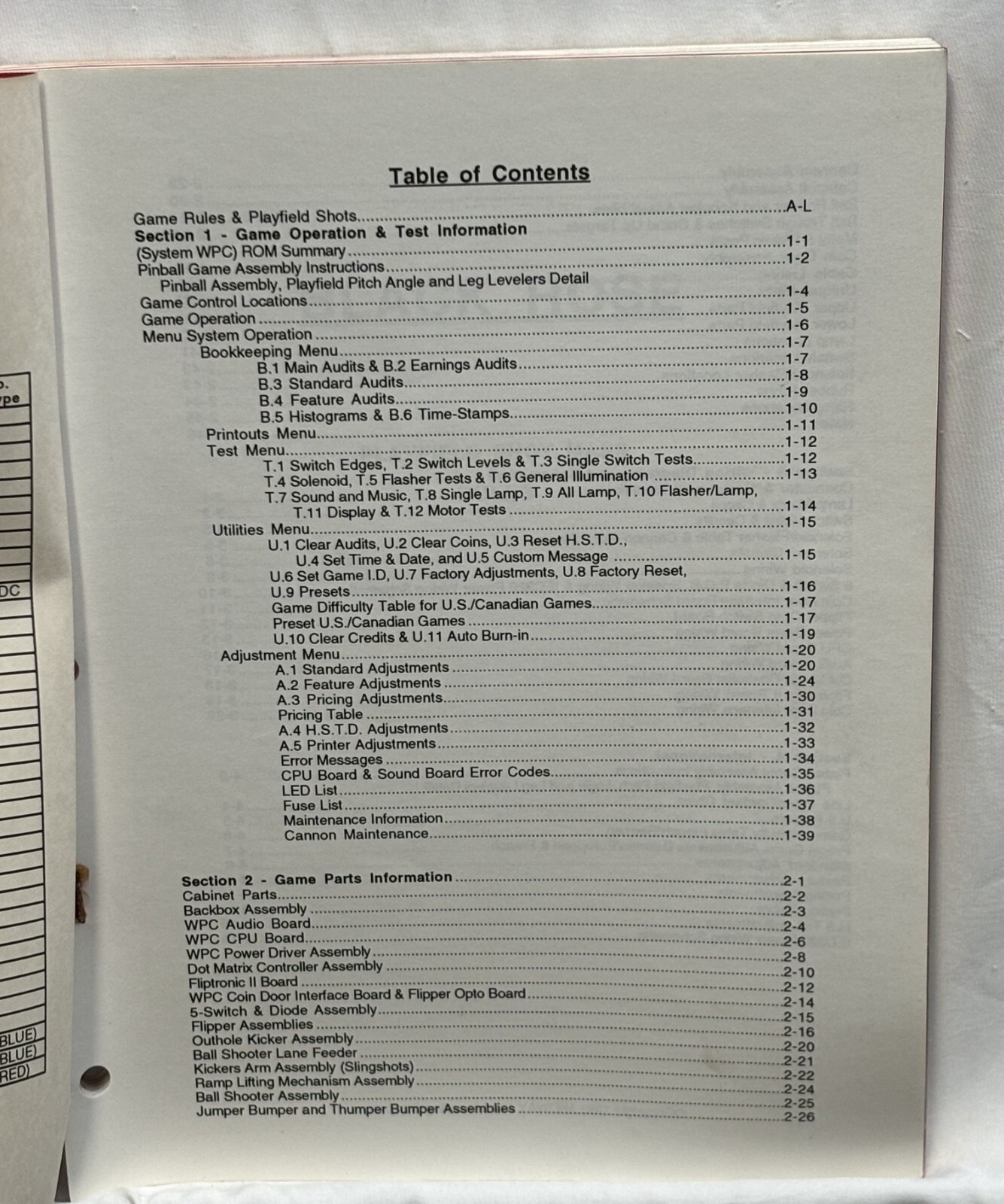 ORIGINAL-BALLY-BLACK ROSE-OPERATIONS MANUAL / WPC SCHEMATIC MANUAL | eBay