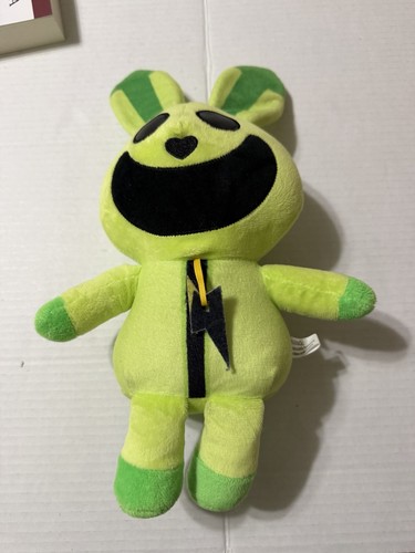 Small Green & Black Rabbit Plush Stuffed Animal with Lightning Bolt ...