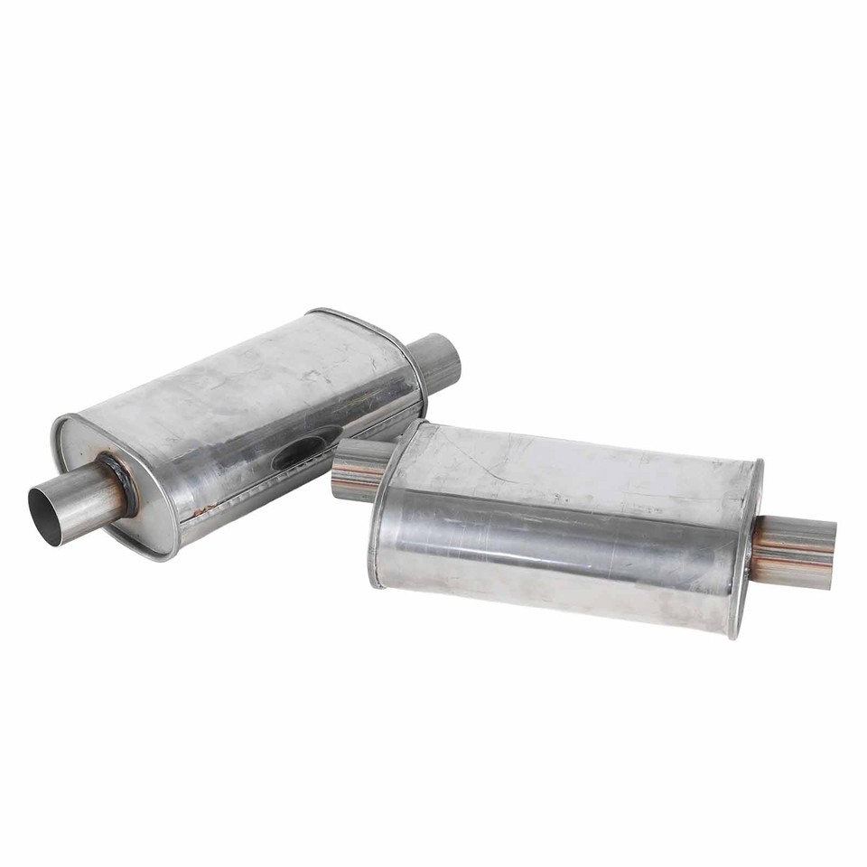 71226 Performance Exhaust Muffler 409S 2.5" Offset In / 2.5" Center Out ...