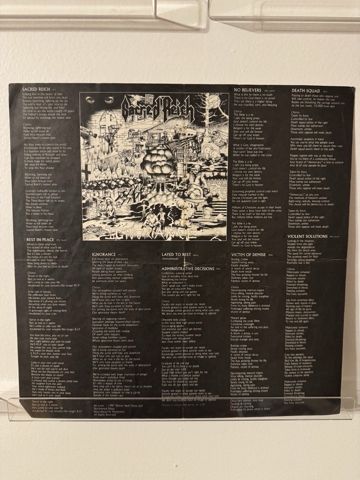 Sacred Reich - Ignorance ( OG Brazil Press With Inner Vinyl Record) | eBay