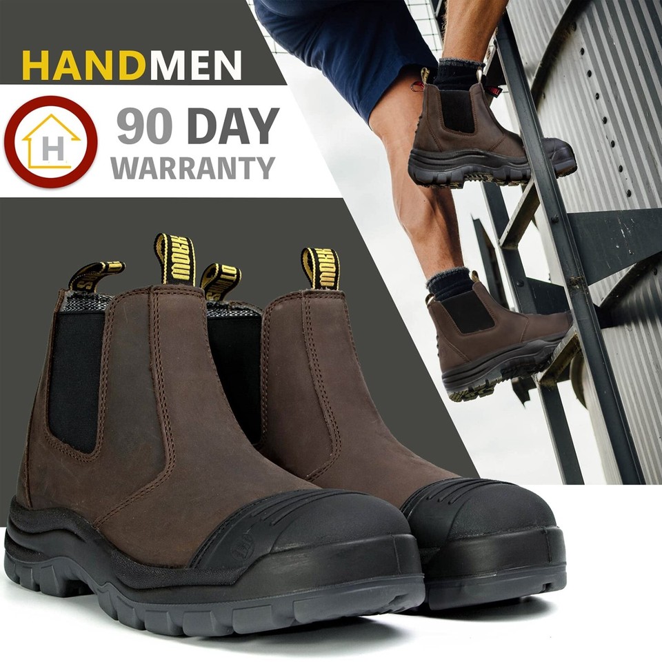 Steel Toe Waterproof Slip Resistant Safety Static Dissipative Mens Work ...
