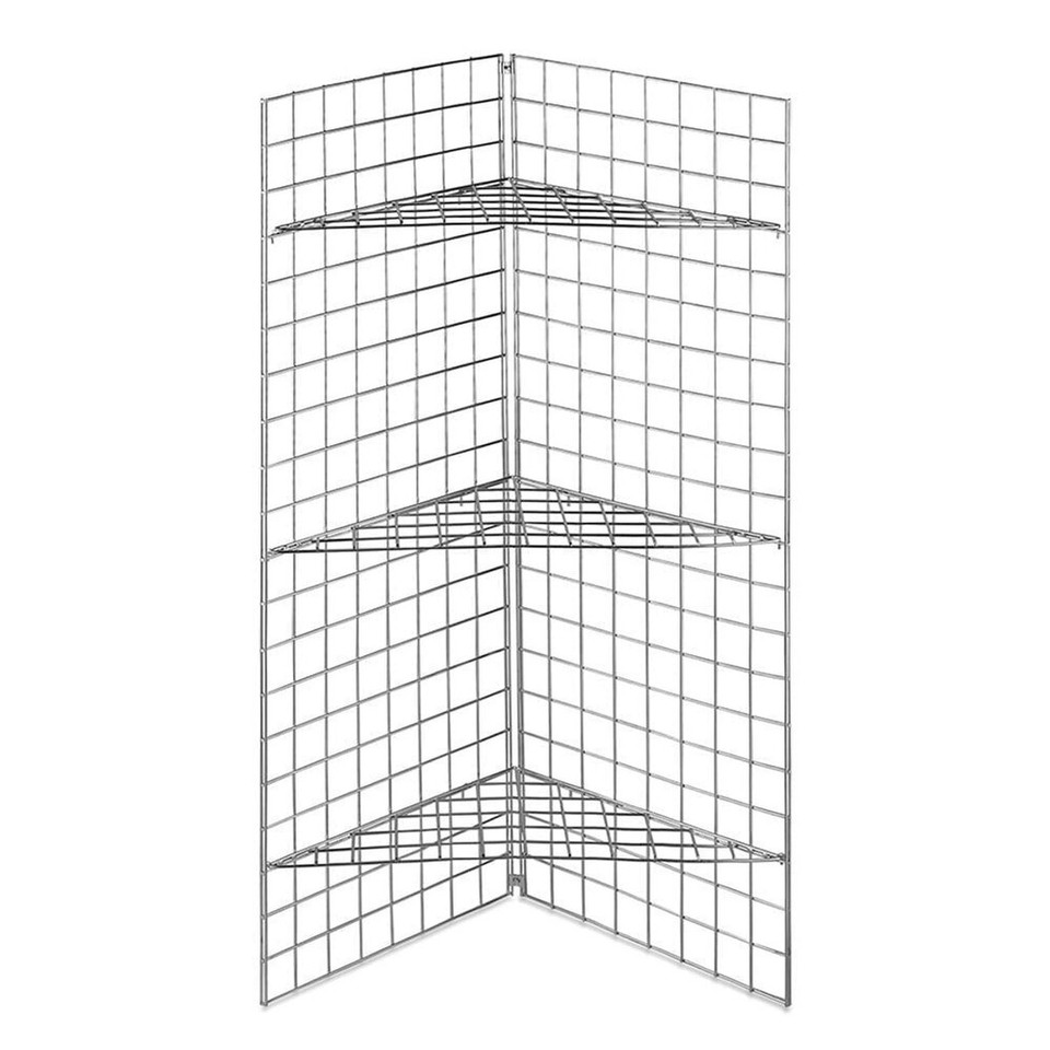 Grid Mesh wall Mesh Display Panels Chrome Accessories Hooks Basket ...