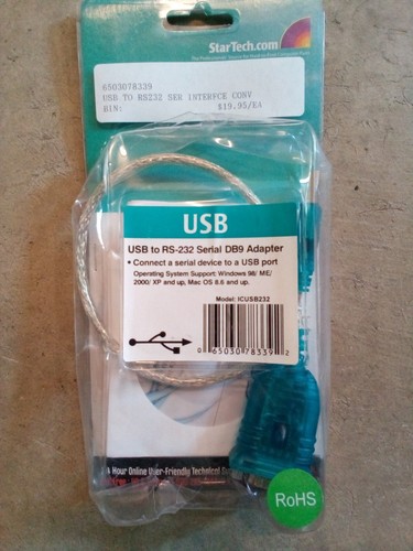 *New* StarTech.com USB to RS-232 Serial DB9 Adapter. Model: ICUSB232 | eBay