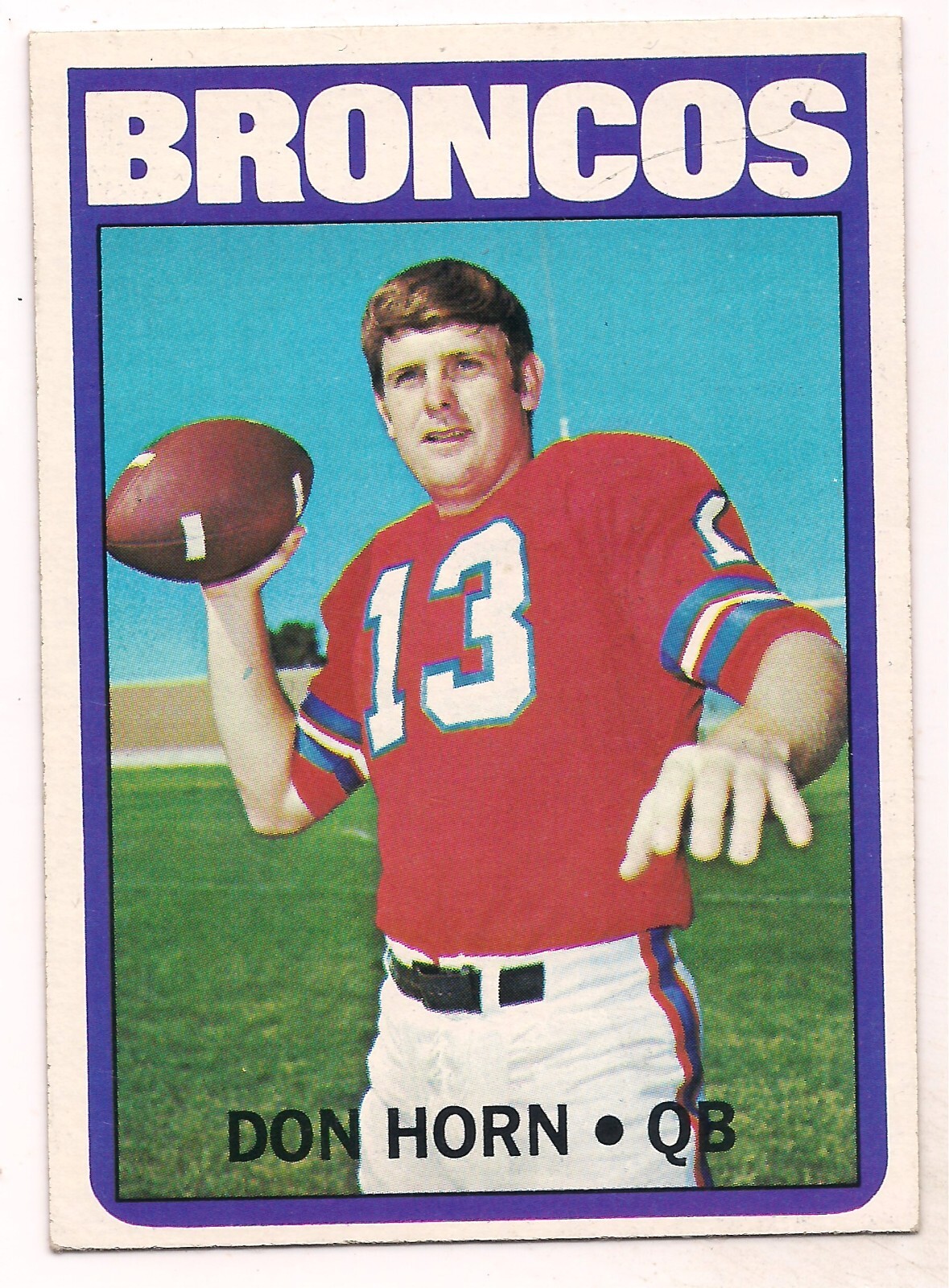 1972 Topps Don Horn Denver Broncos #178 | eBay