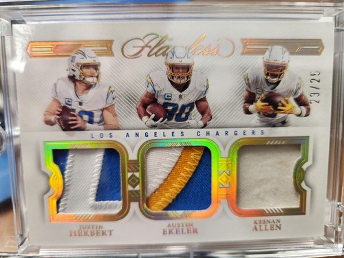 2022 Panini Flawless - Triple Patches #TP-3 Justin Herbert, Keenan ...
