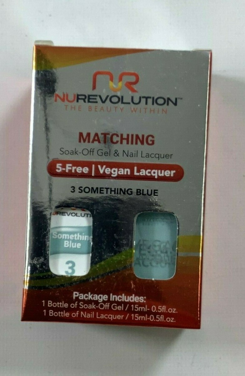 NuRevolution 3 Something Blue Soak-Off Gel & Vegan Nail Lacquer 0.5 oz ea NEW! | eBay