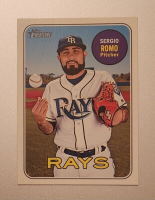 2018 Topps Heritage Sergio Romo #632 Tampa Bay Rays | eBay
