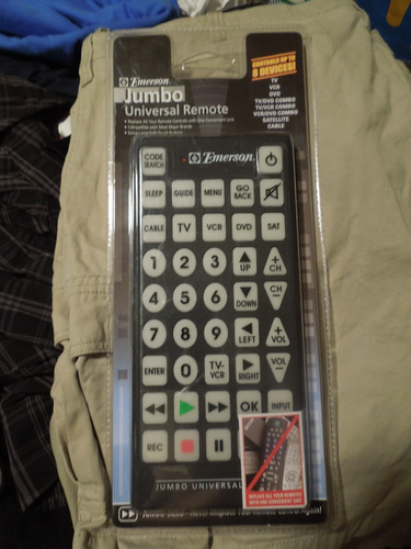 JUMBO Universal Television Remote Control Large Big Buttons Emerson ...