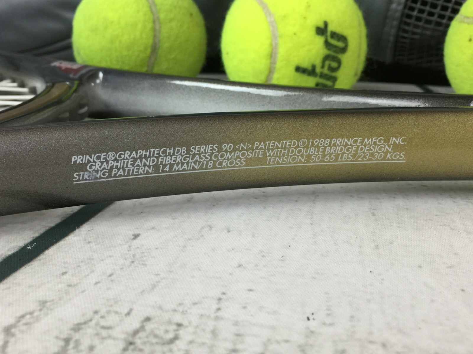 Prince Graphtech DB (Double Bridge) 90 4 7/8" Tennis Racket with ...