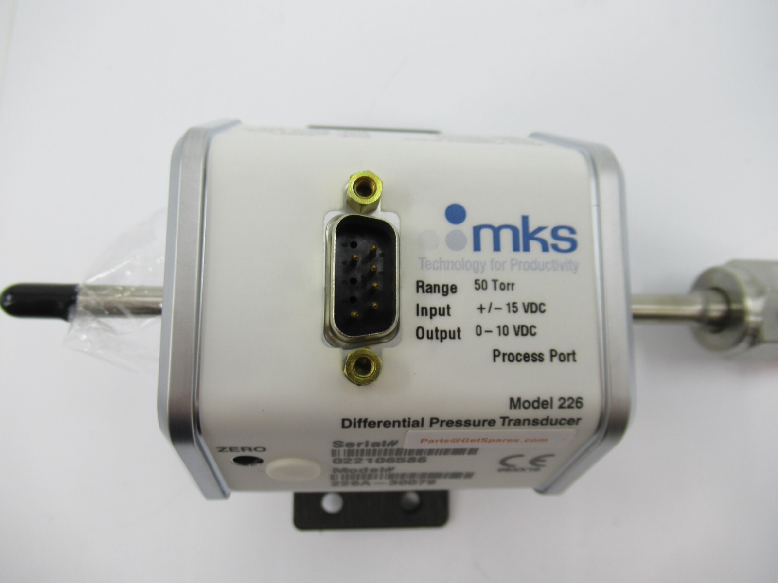 T328 MKS DIFFERENTIAL PRESSURE TRANSDUCER MODEL 226 50 TORR 226A-30079 ...