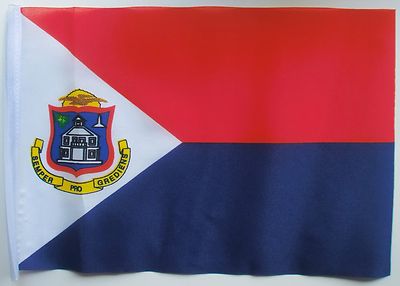 PACK OF 4 SAINT MARTIN mini flag 9" x 6" 22cm x 15cm flags CARIBBEAN ...
