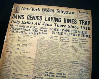 ITALIAN RACIAL LAWS Anti-Jewish Jews Expelled from Fascist Italy 1938 ...