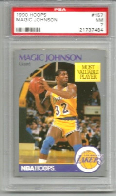 1990 Hoops Magic Johnson #157 MVP PSA 7 | eBay
