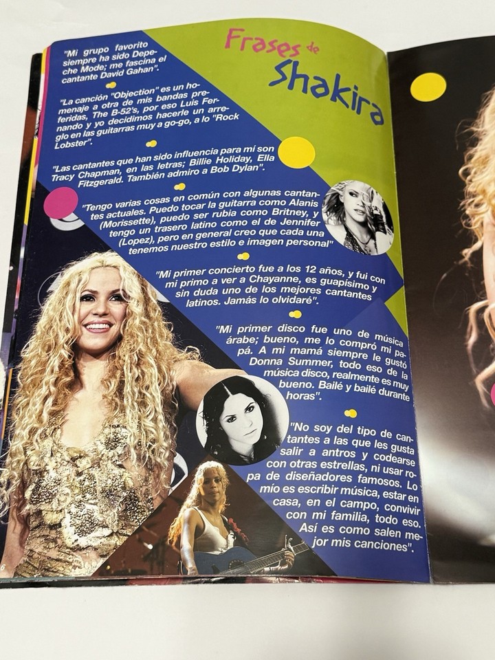 Shakira RARE Magazine 2003 All About Shakira! Spanish Laundry Service ...