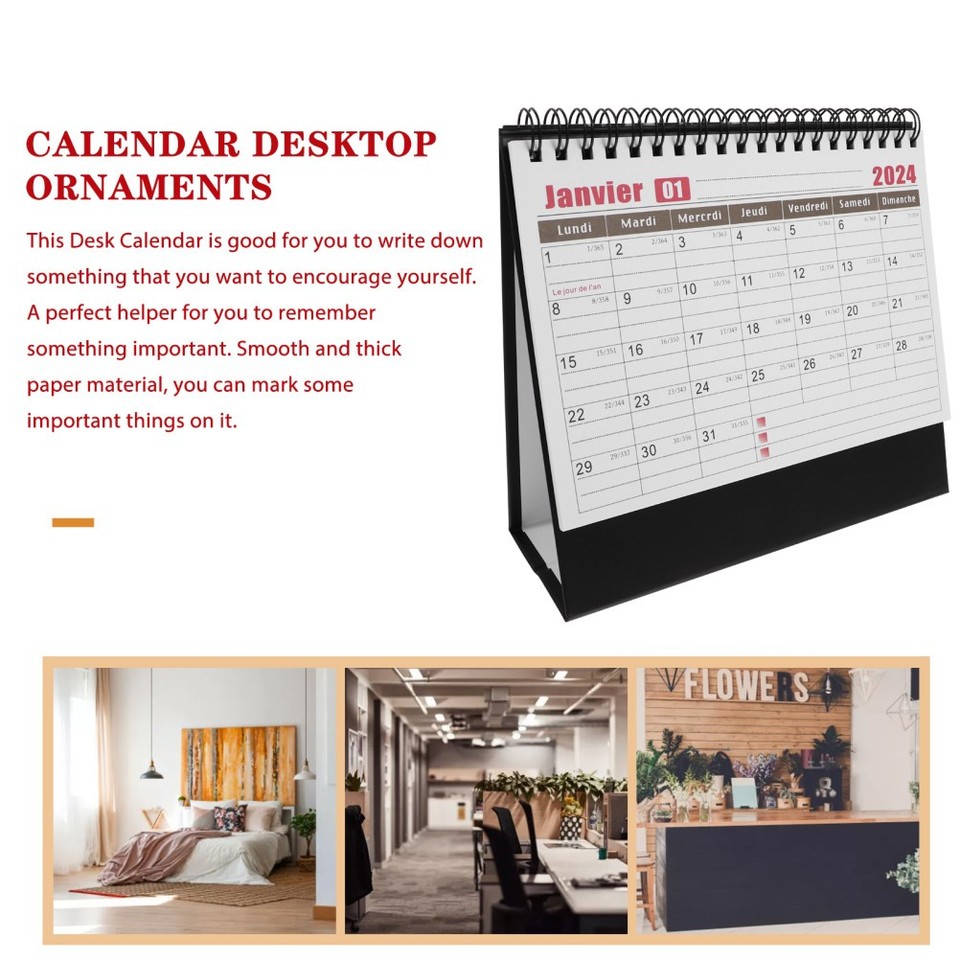Household Calendar Daily Use Standing Calendar Decorative Monthly ...