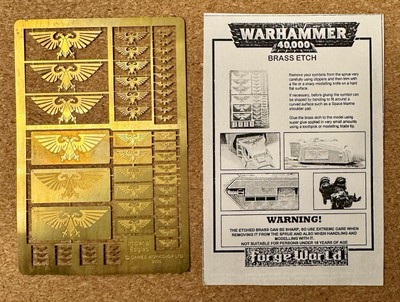 Warhammer 40k Forge world Imperial Eagles Brass Etch - New - Complete ...