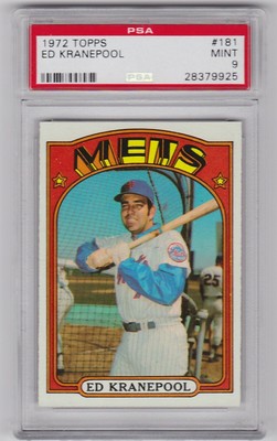 1972 Topps Ed Kranepool #181, PSA MINT 9 | eBay