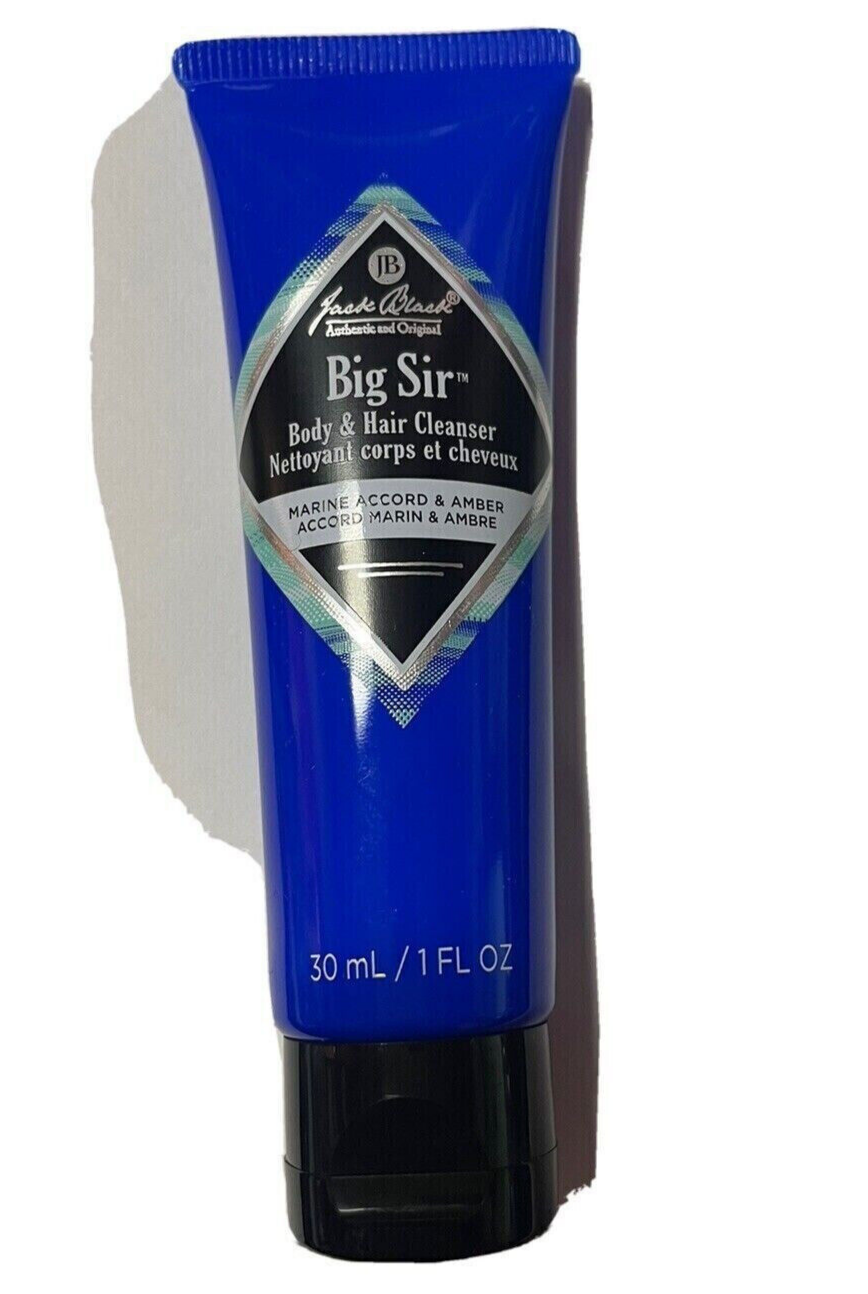 JACK BLACK Big Sir BODY AND HAIR CLEANSER Shampoo 1 fl oz TRAVEL Size ...