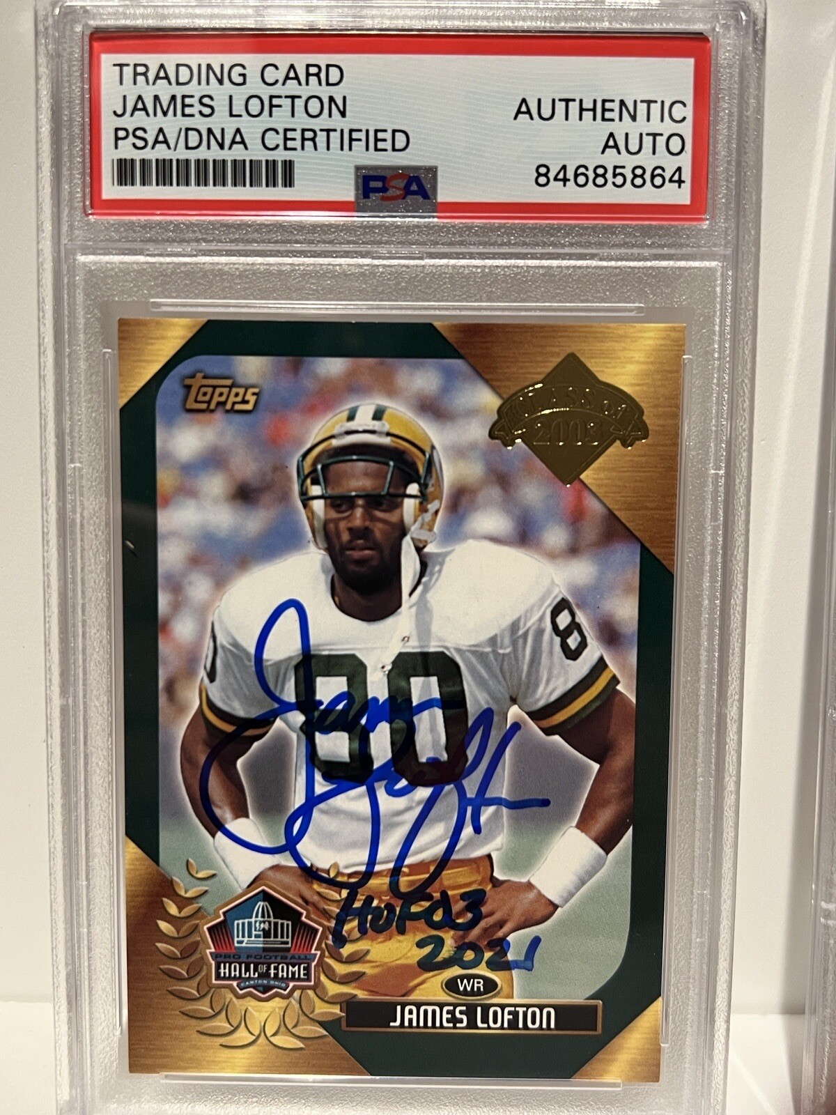 JAMES LOFTON PSA/DNA Autographed Signed Auto 2003 Topps Hall Of Fame ...