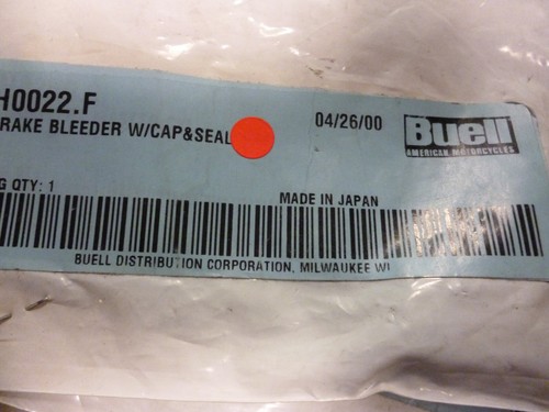 Buell Brake Bleeder with Cap and Seal - H0022.F | eBay