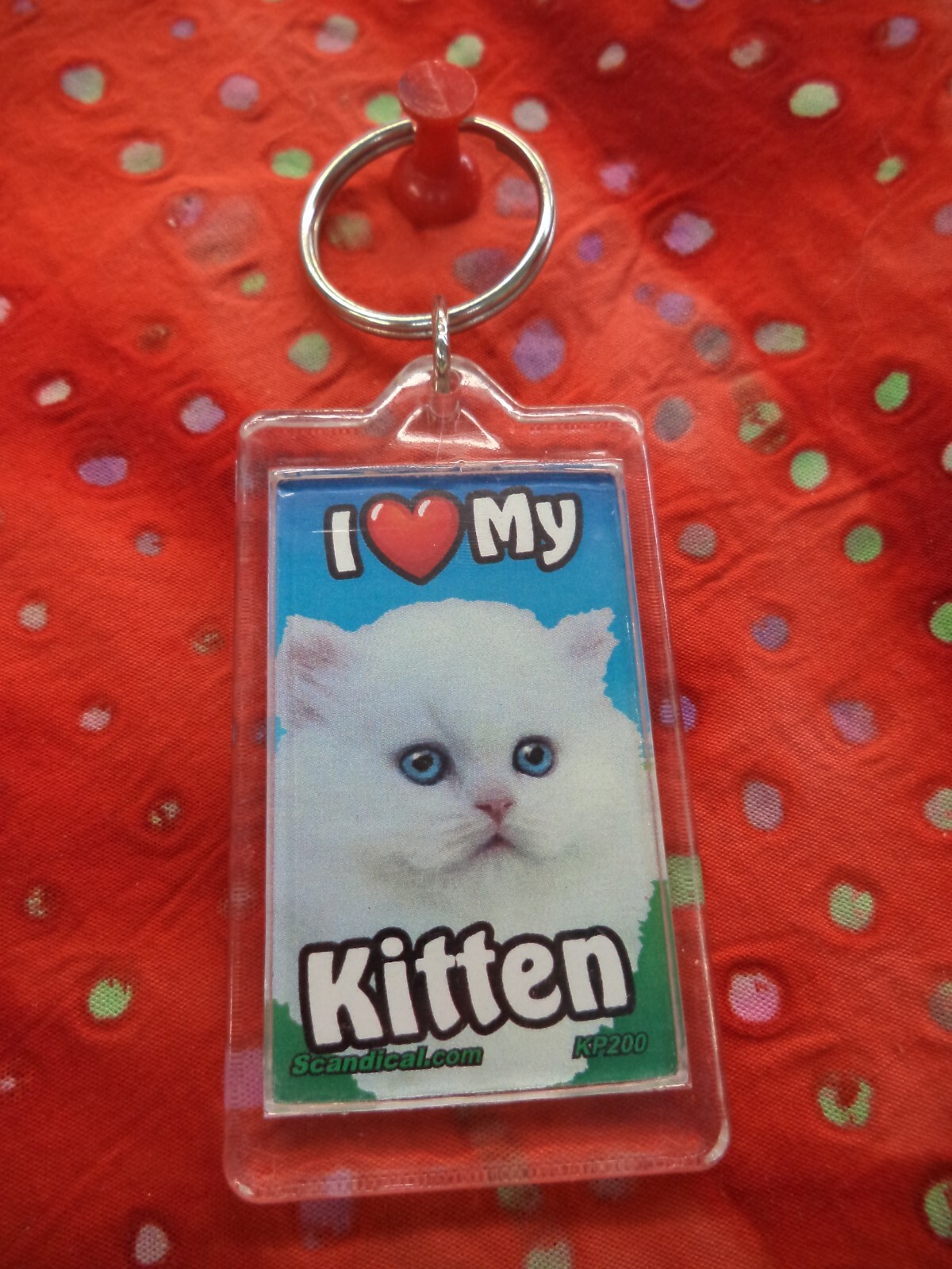 SCANDIAL PET KEY CHAINS - DOUBLE SIDED - I LOVE MY __CAT__ YOU PICK ...
