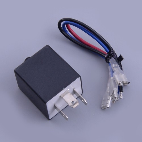 3 Pin LED Adjustable Wired Motorcycle Flasher Relay Turn Signal ...