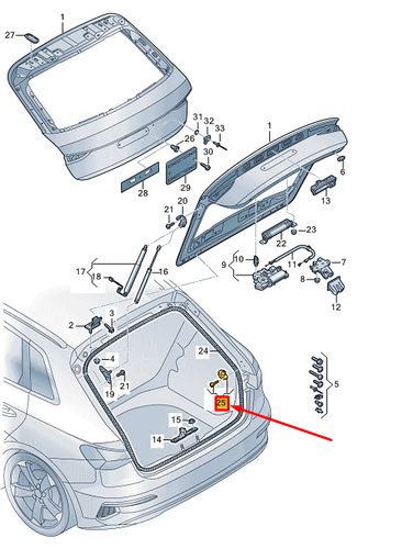 AUDI A3 Sportback 8Y Rear Lid Stop Buffer 8W9827239D NEW GENUINE | eBay UK