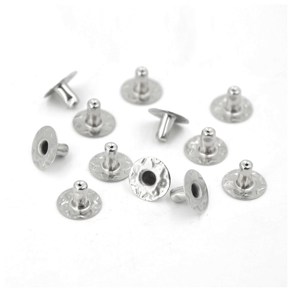 50 sets Metal Spring Snap Fastener Press Stud Snap Buttons Cap Size 10/ ...