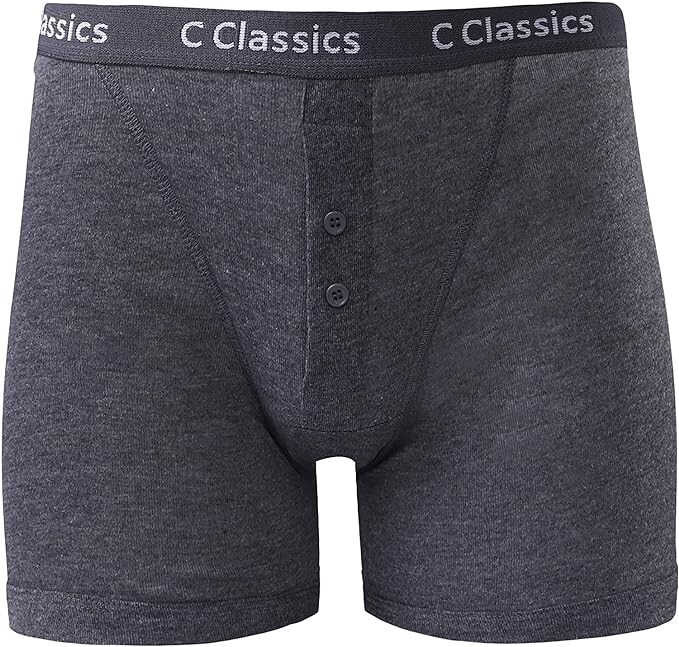 6 Mens Boxer Shorts Soft Cotton Button Fly Underwear Underpants Trunks ...
