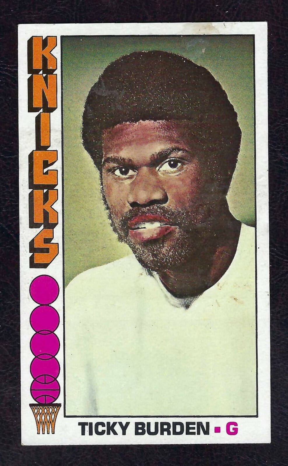 1976-77 Topps Basketball #51 Ticky Burden, New York Knicks, EX-MT (ST ...