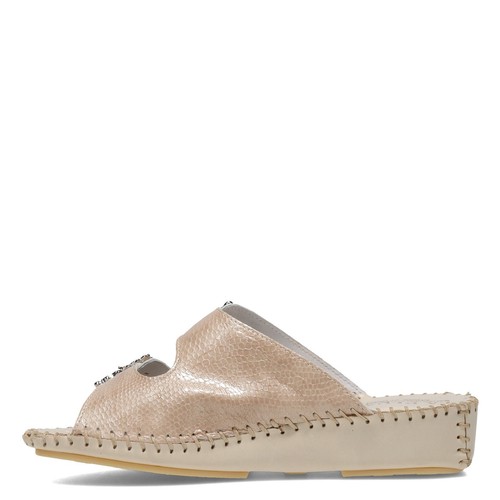 La Plume Jen Italian Tan Leather Slip On Sandal Size 40 US 9 | eBay