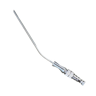 Set of 5 Frazier Suction Tube, 7" OL., Angled, WL. 4", w/Cut-Off, 2.3mm ...