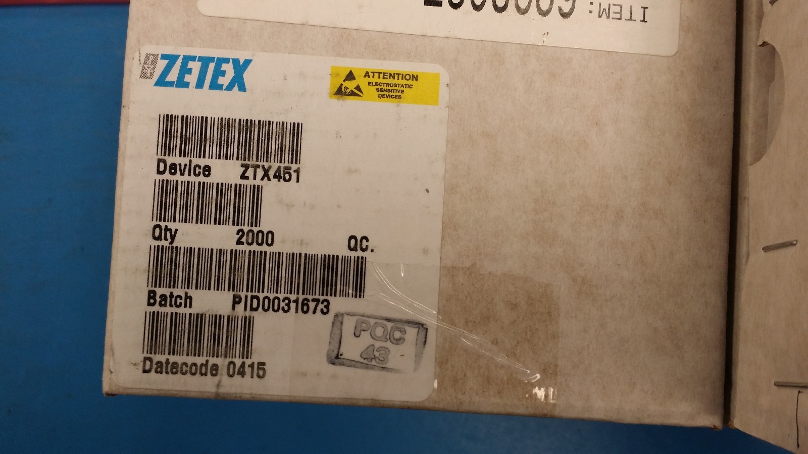 (10 PCS) ZTX451 ZETEX Trans GP BJT NPN 60V 1A 3-Pin E-Line TO-92 for ...