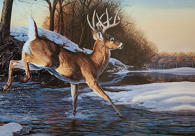 NEW Hightailing It Open Edition Print by Al Agnew - Deer - Hunting ...