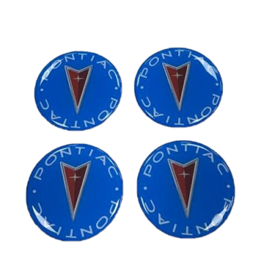 Pontiac Symbol Light Blue/ Red Center Wheel Emblem 2” Round Vinyl Set ...