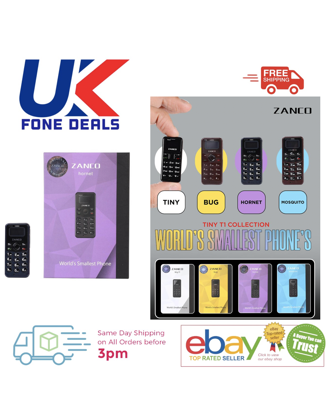 Zanco Tiny T1 Smallest Mobile Cellphone - Black for sale online | eBay