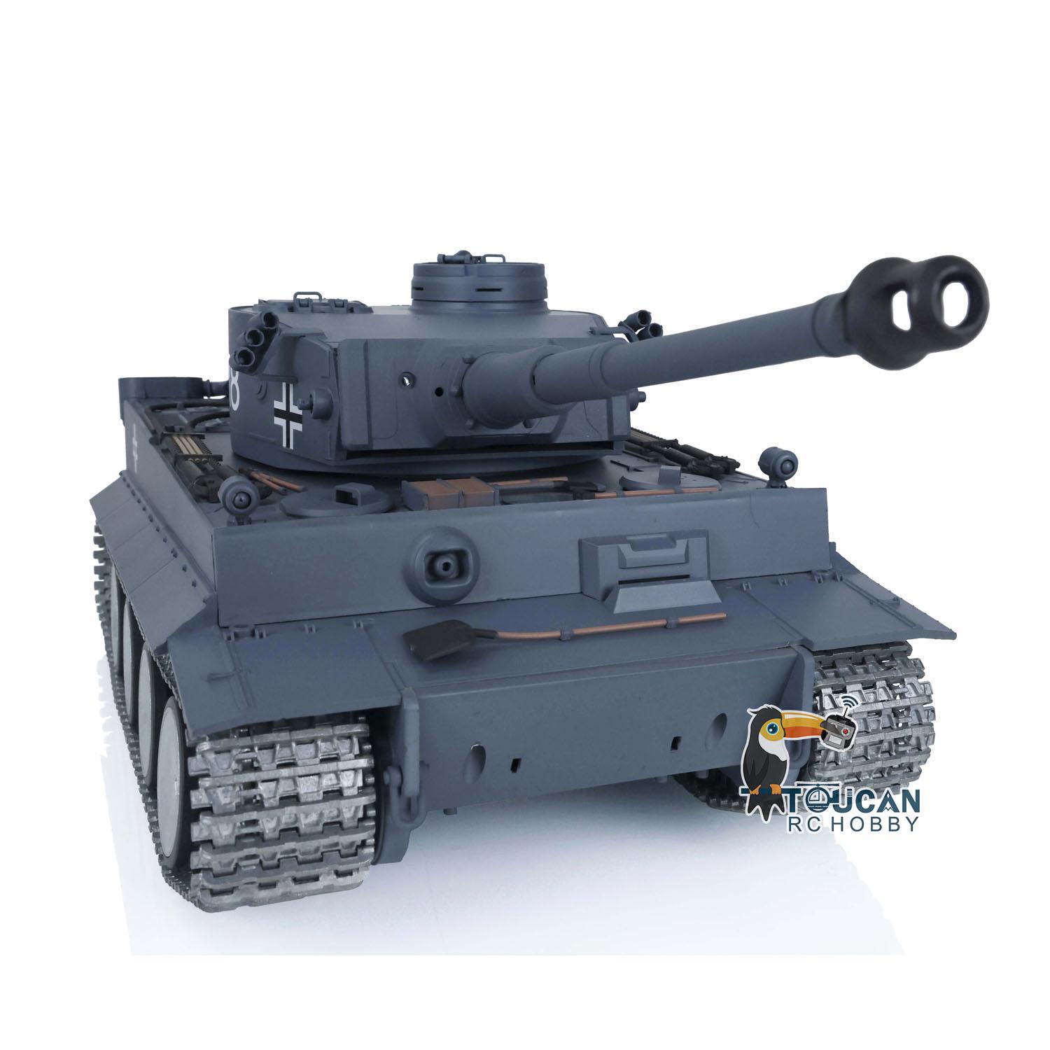 Henglong 1/16 7.0 WW2 German Tiger I RC Tank 3818 BB Barrel Recoil 360 ...