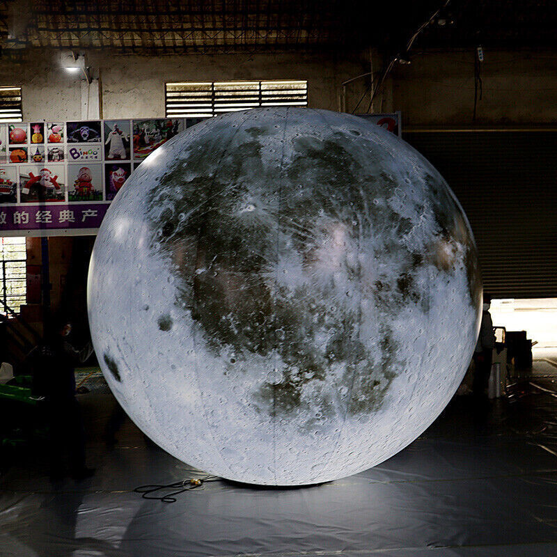 Inflatable Moon Planet Model With LED Lights Hanging Inflatable LED ...