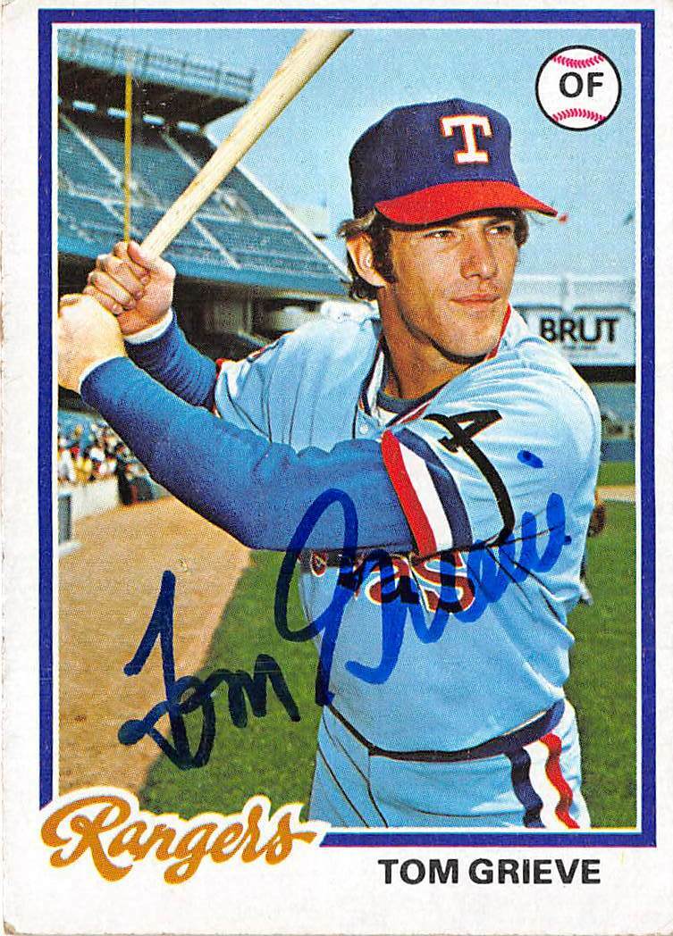 Tom Grieve autographed Baseball Card (Texas Rangers) 1978 Topps #337 | eBay