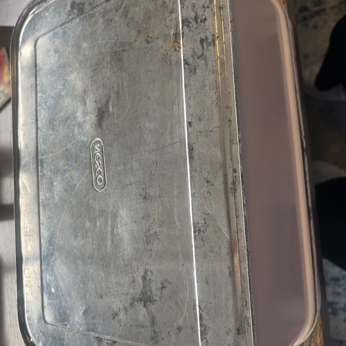 Nesco Hinged Metal Bread Box VINTAGE Pink With Flowers - Rare | eBay