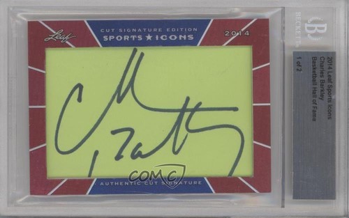2014 Leaf Sports Icons Cut Signatures /2 Charles Barkley Cut Signature ...