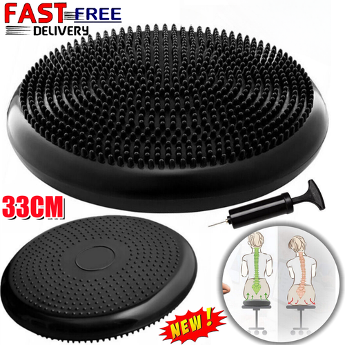 33CM Wobble Balance Cushion Board Inflatable Stability Yoga Core Disc ...