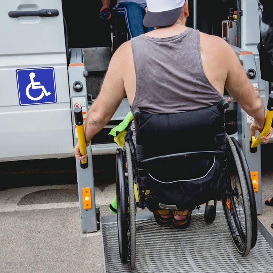 10 Pack Handicap Sign Stickers, 6x6 inch Handicap Parking Sign Stickers ...