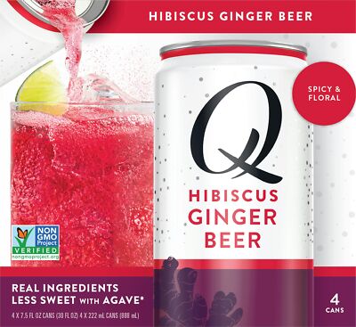 Q Tonic Beer Hibiscus Ginger 4 Pack 30 fl oz (Pack of 6) | eBay