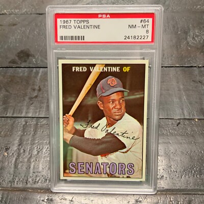 1967 Topps Fred Valentine #64 *Senators* PSA 8 NM-MT | eBay
