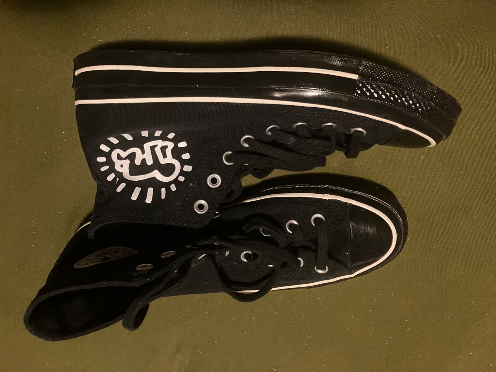 Keith Haring Converse sneakers 70, black with white t… - Gem