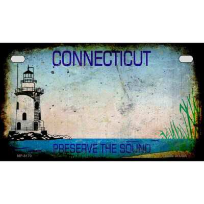 Connecticut Rusty Blank Novelty Metal Motorcycle Plate MP-8170 | eBay